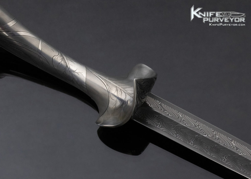 Dan Dagget Custom Knife Damascus Silver and Lapis Lazuli Dagger ...