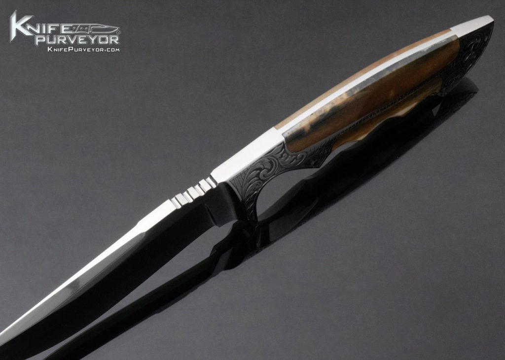 Ron Best Custom Knife Jere Davidson Engraved Fossil Walrus Integral ...