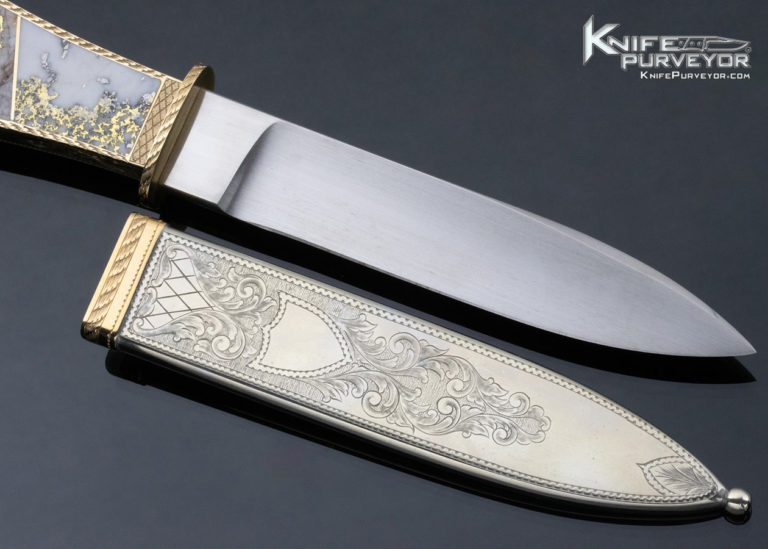 Jim Sornberger Custom Knife 14Kt Gold and Gold Quartz San Francisco ...