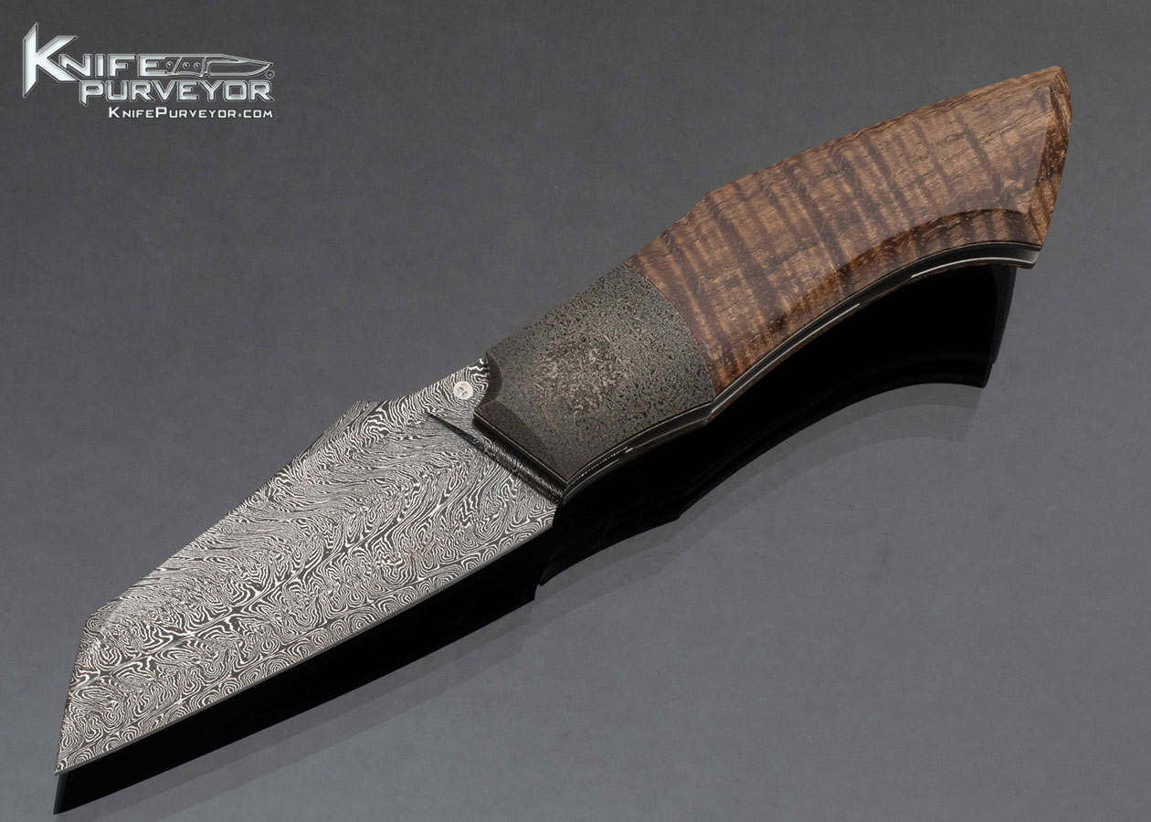 Gabriel Berhelemy Custom Knife Damascus and Curly Gidgee Acacia ...