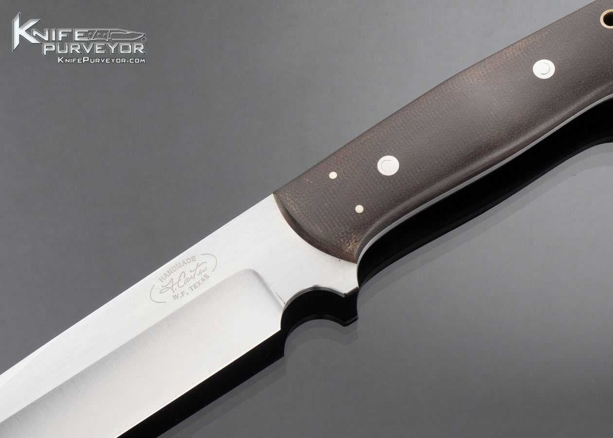 Dr. Fred Carter Custom Knife 1095 Steel and Micarta Fighter with ...