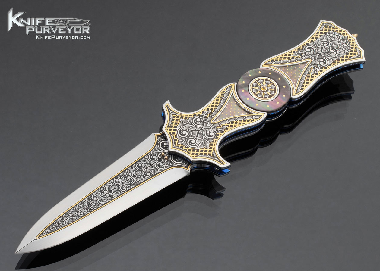 Anders Hedlund Custom Knife Sole Authorship Engraved Split Blade Black ...