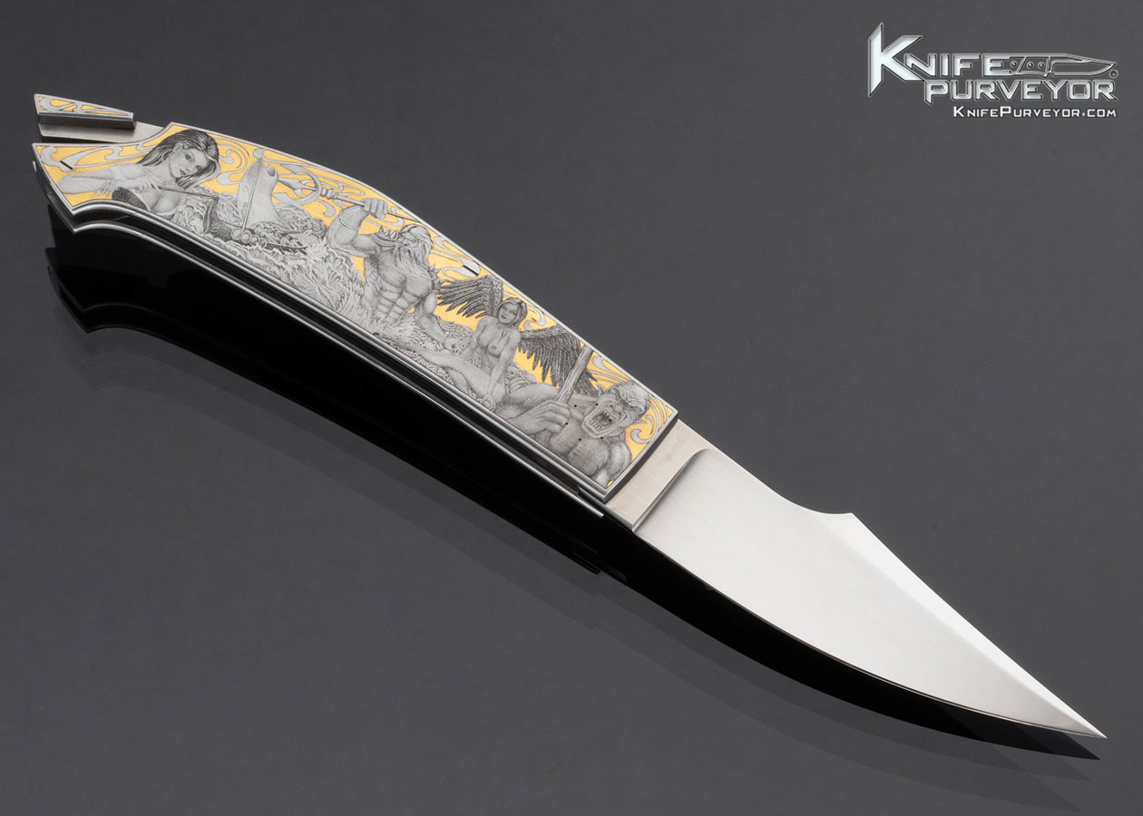 Emmanuel Esposito Custom Knife The Iliad And The Odyssey Engraved Emmanuel Esposito Custom Knife The Iliad And The Odyssey Engraved