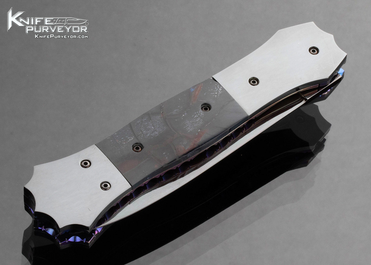 Jim Minnick Custom Knife Black Oxide Polished and Cross Cut Mammoth ...