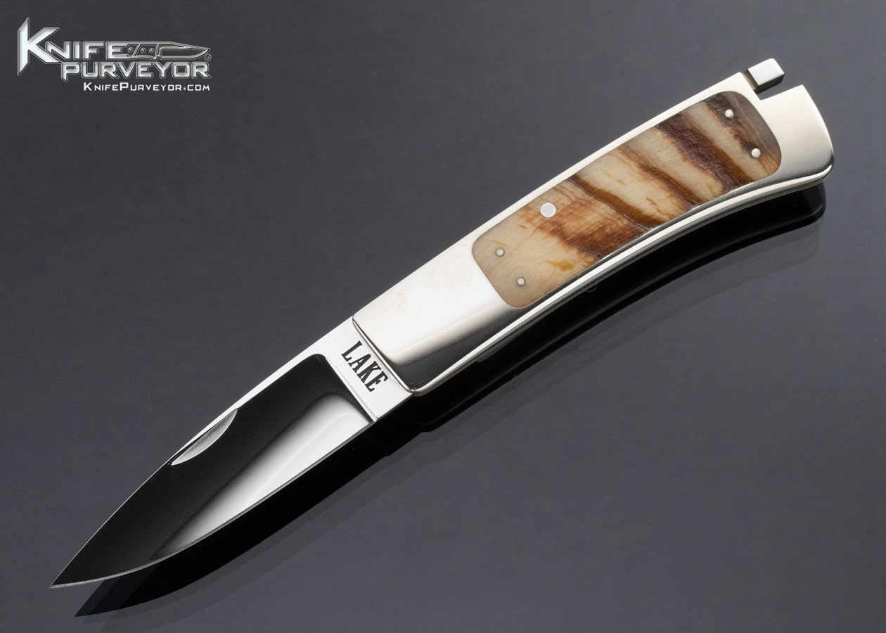 Ron Lake Custom Knife Rams Horn Interframe Nickle Silver Frame Tail ...