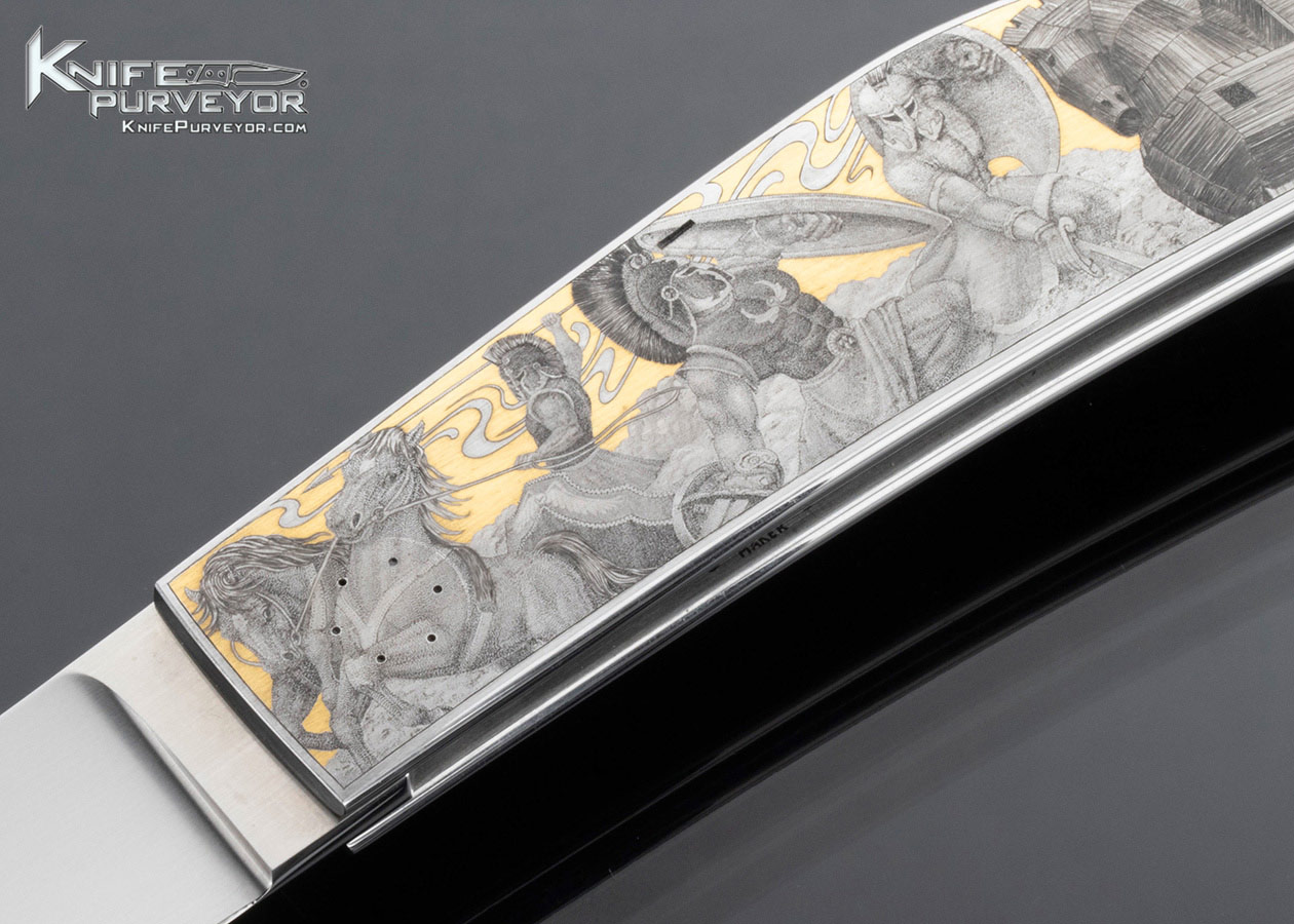 Emmanuel Esposito Custom Knife The Iliad And The Odyssey Engraved Emmanuel Esposito Custom Knife The Iliad And The Odyssey Engraved