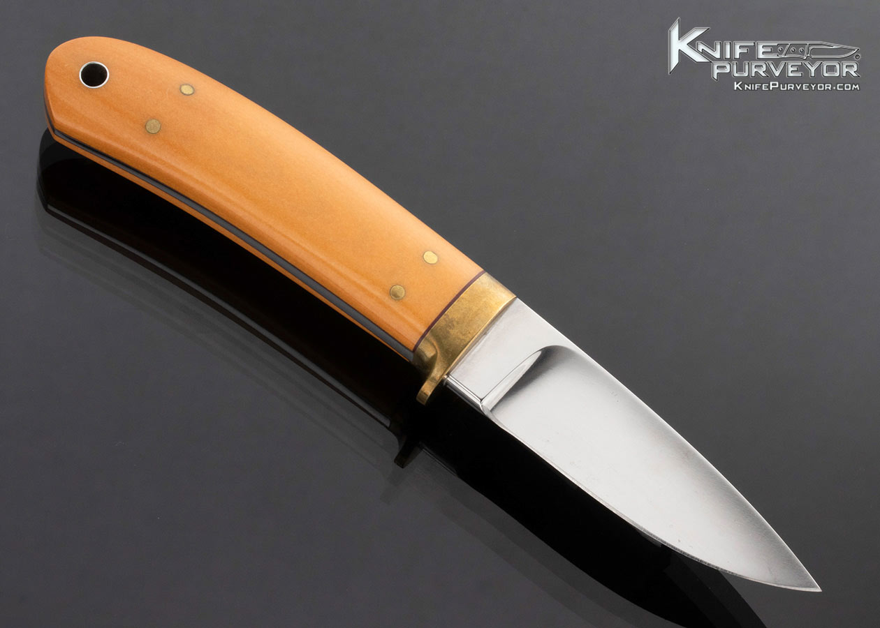 Russ Andrews MS Custom Knife Westinghouse Micarta and Brass 440V Fixed ...