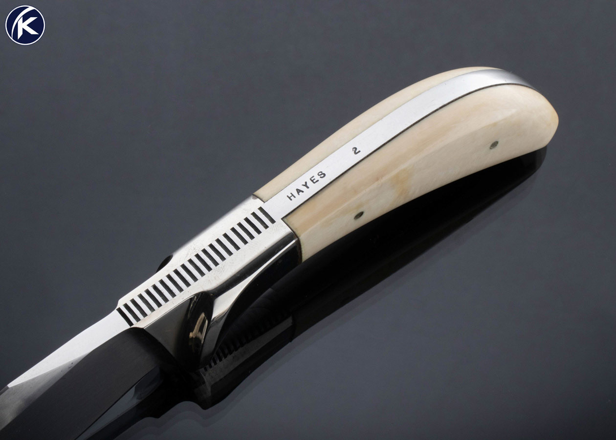Robert Hayes Custom Knife Nickel Silver and Mastodon Broad Blade ...