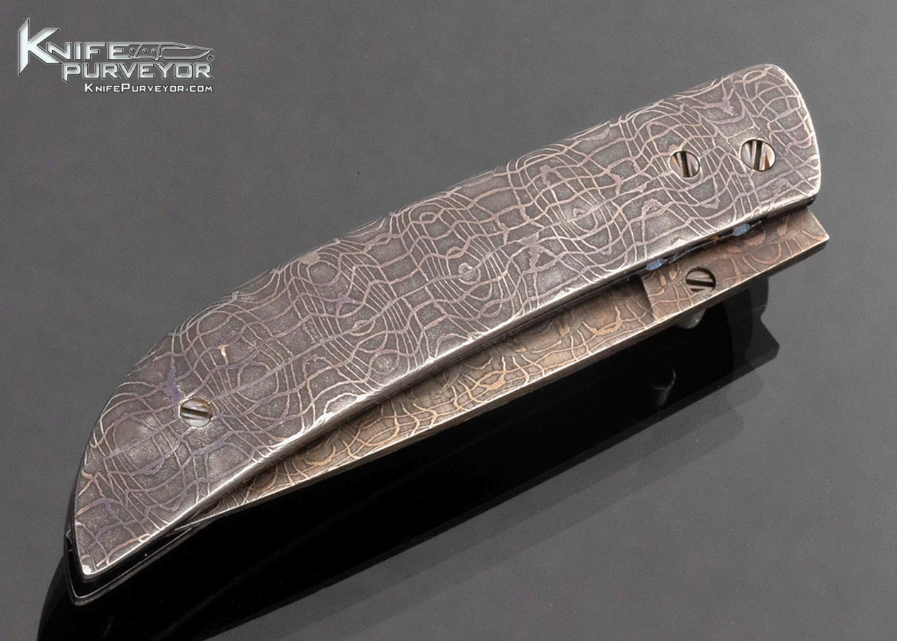 Barry Gallagher Custom Knife Sole Authorship Damascus Linerlock - Knife ...