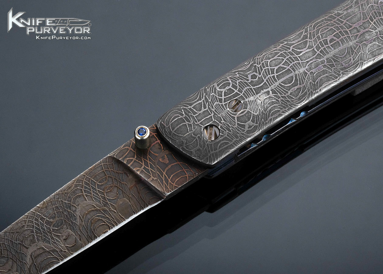 Barry Gallagher Custom Knife Sole Authorship Damascus Linerlock - Knife ...