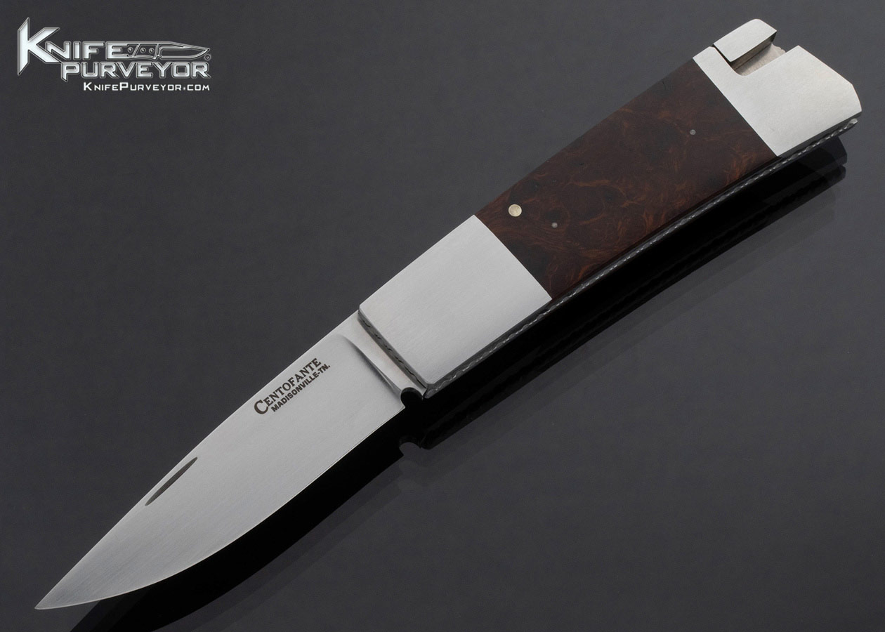 Frank Centofante Custom Knife Desert Ironwood Tail Lock Folder #084 ...