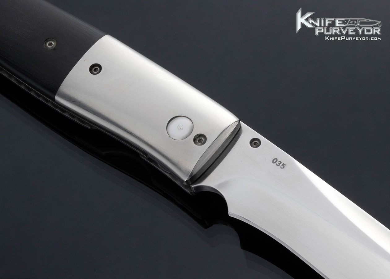 Walter Brend Custom Knife 1990 First Issue M2 Marauder Titanium Bolsters and Black Paper Micarta ...