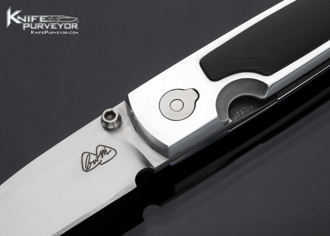 Barry Wood Mike Irie Custom Knife Aluminum Handle with Micarta Inlay ...