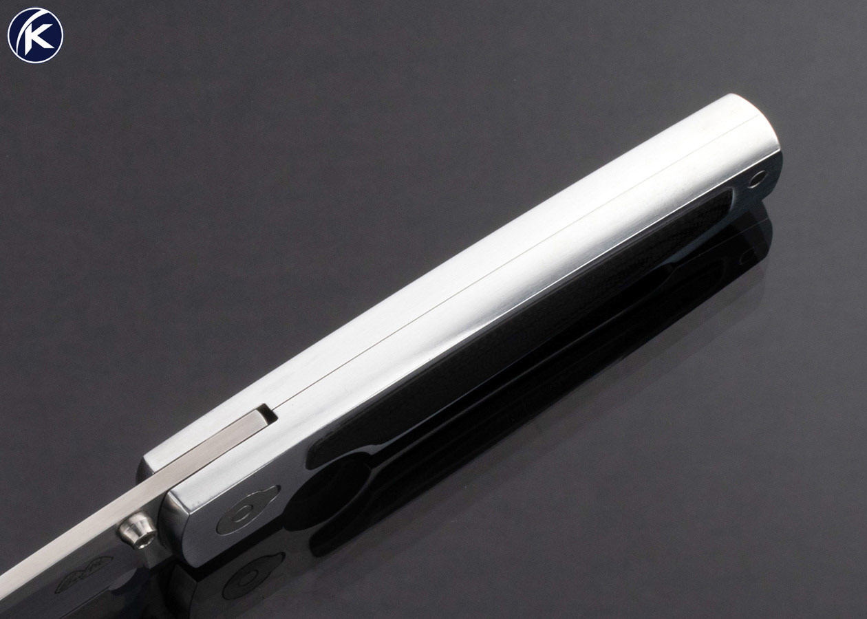 Barry Wood Mike Irie Custom Knife Aluminum Handle with Micarta Inlay ...