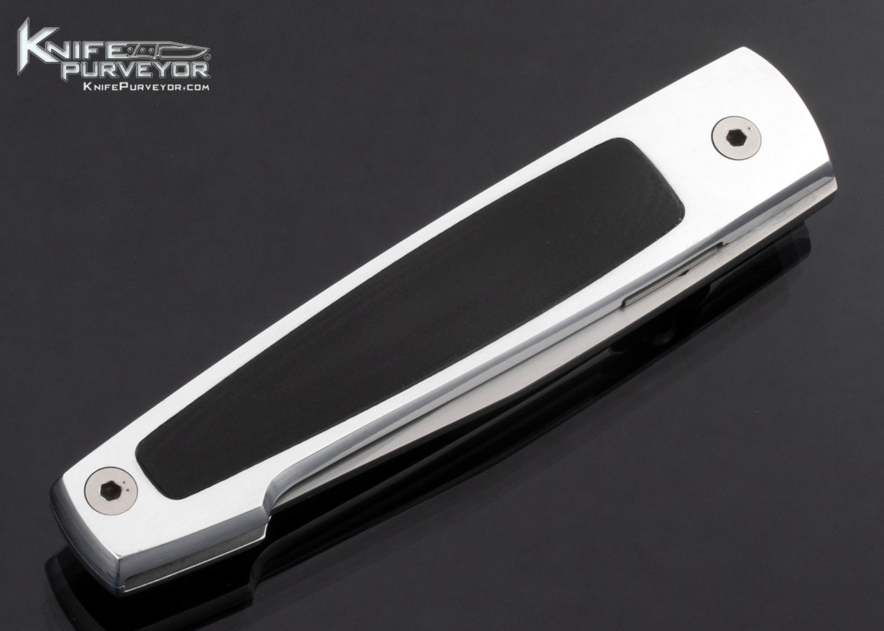 Barry Wood Mike Irie Custom Knife Aluminum Handle with Micarta Inlay ...