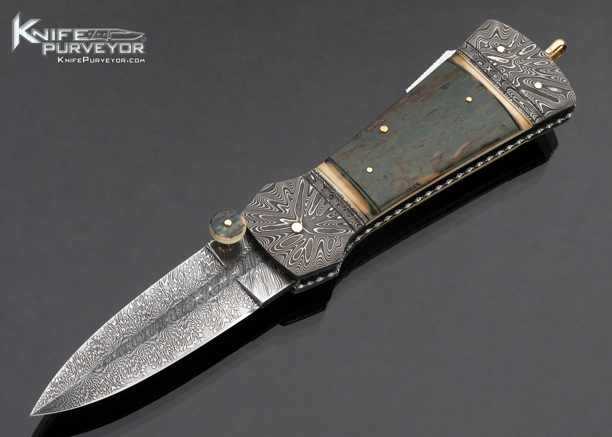 Kay Embretsen Custom Knife Sole Authorship Damascus and Mammoth Large ...