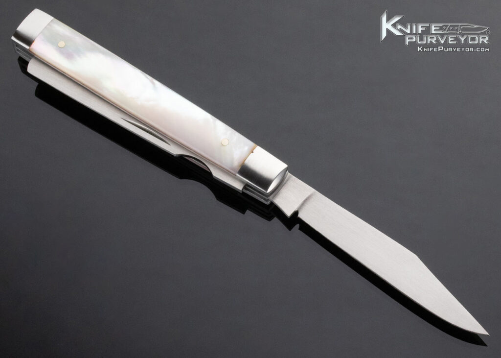 Tim Britton Custom Knife 2 Blade Dr's Knife With Mother of Pearl Slip ...