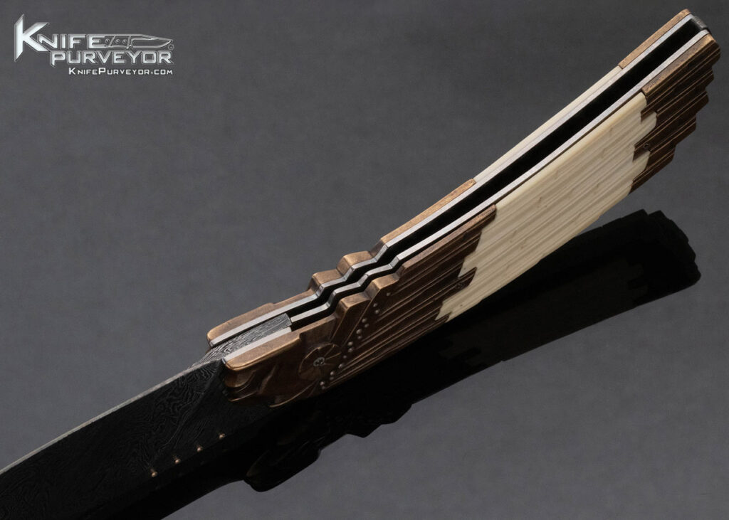 Joseph Rusnak Custom Knife 2008 Bronze and Carved Indian Head "Sitting ...