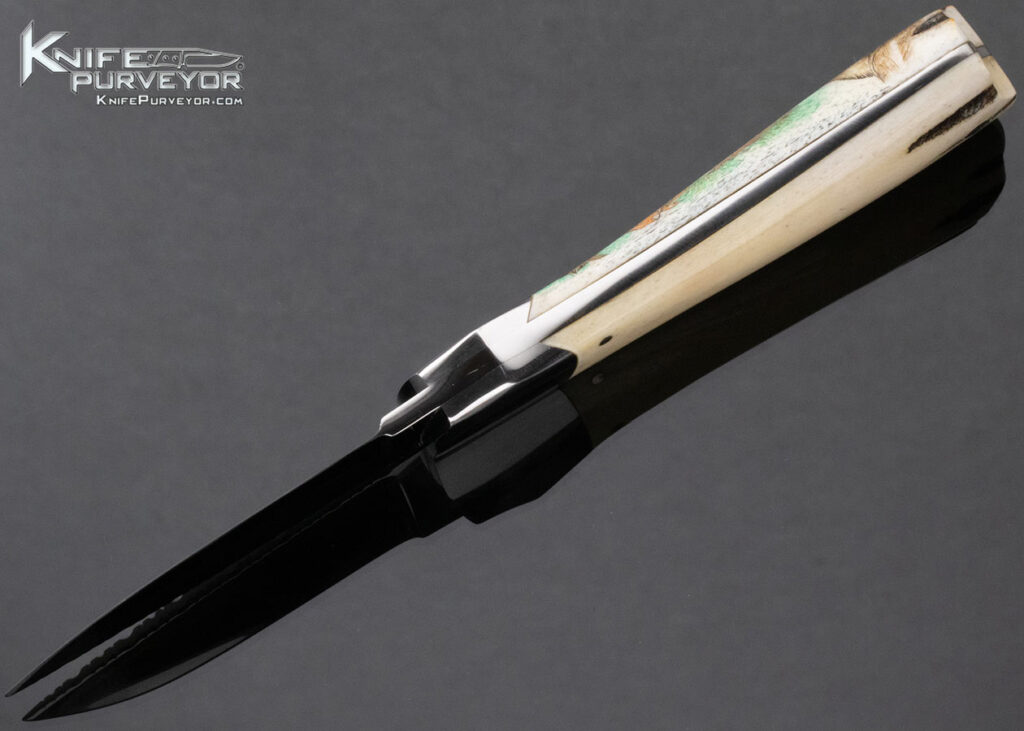 Don Lozier Custom Knife Faustina Mead Scrimshawed Stag Hunter - Knife ...