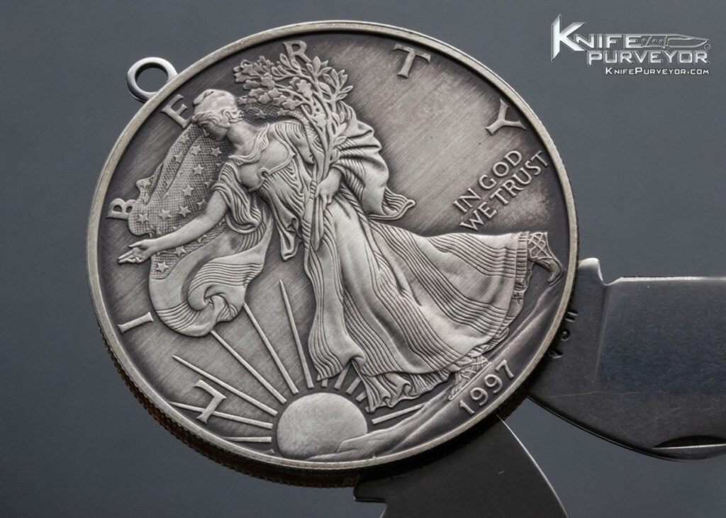 Liberty 1oz Fine Silver One Dollar (1997) Double Blade Coin Knife ...