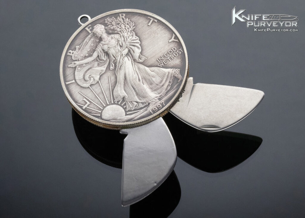 Liberty 1oz Fine Silver One Dollar (1997) Double Blade Coin Knife ...