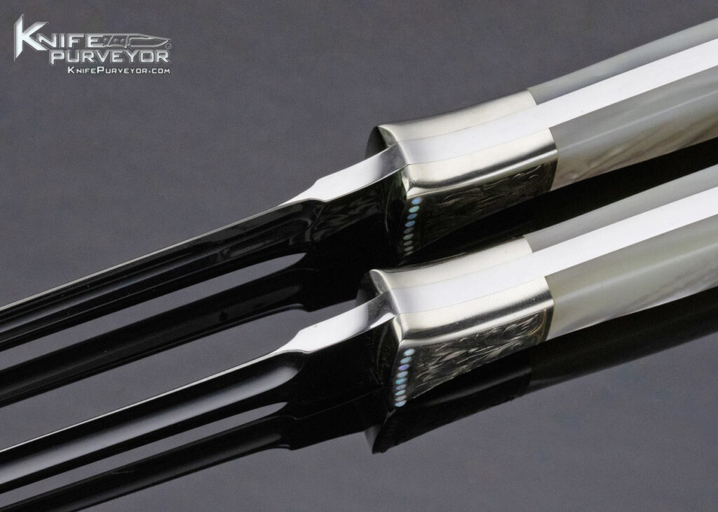 Don Lozier Custom Knife Pair of Mother of Pearl Daggers Engraved by ...